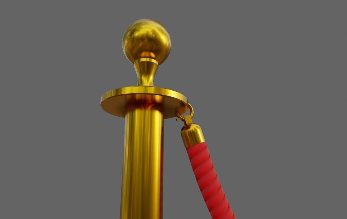 3D model Queue Separator Pedestal - Organizador de Fila VR / AR / low-poly | CGTrader