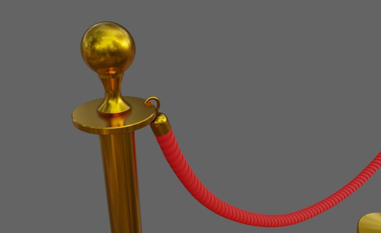 3D model Queue Separator Pedestal - Organizador de Fila VR / AR / low ...