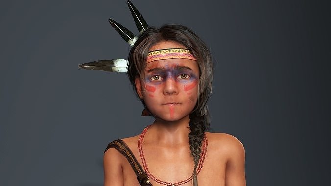 red indian boy High quality character full Rigged and Animated 3D model ...