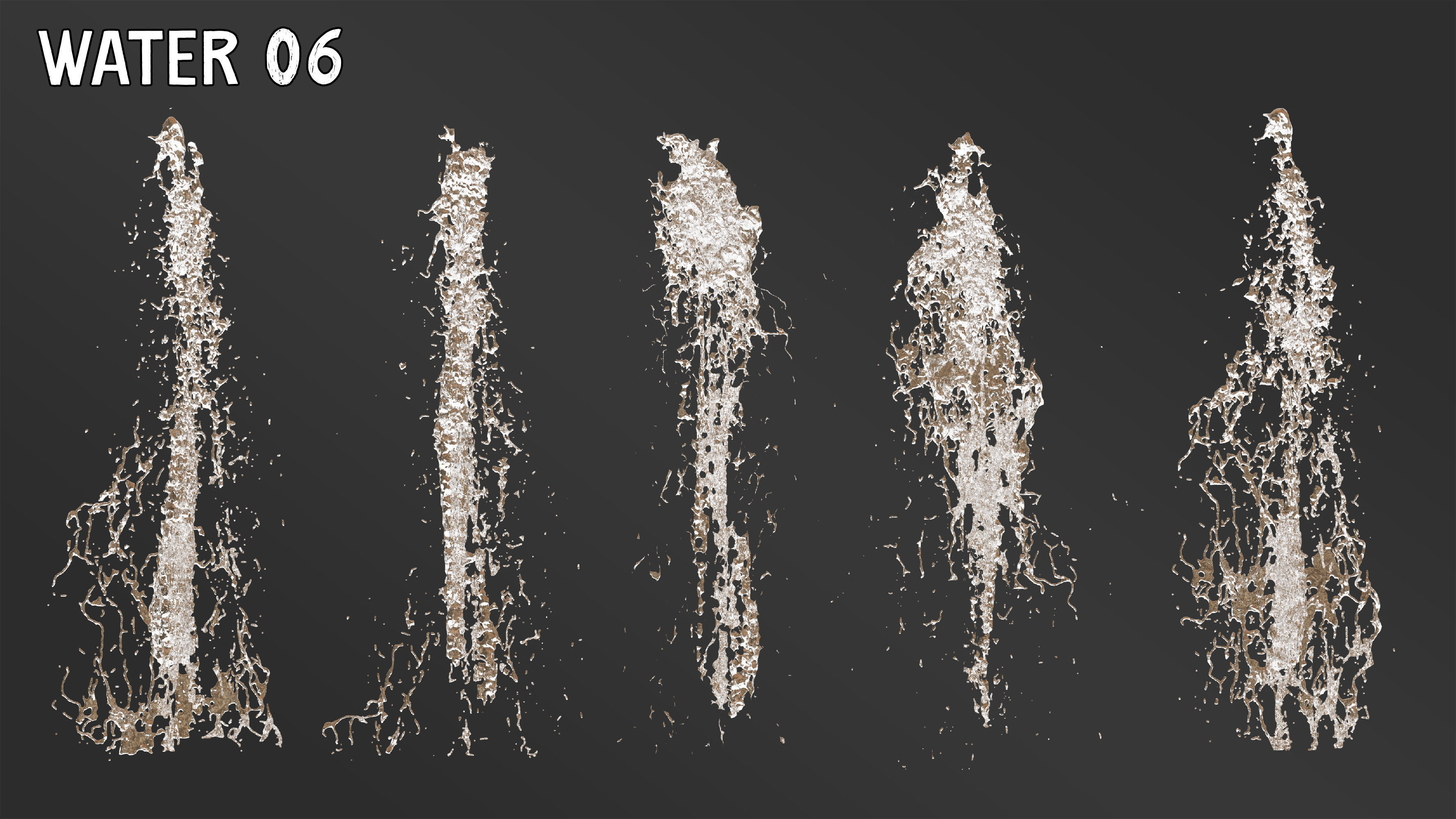 6 Animated water Fountain 3D model animated | CGTrader