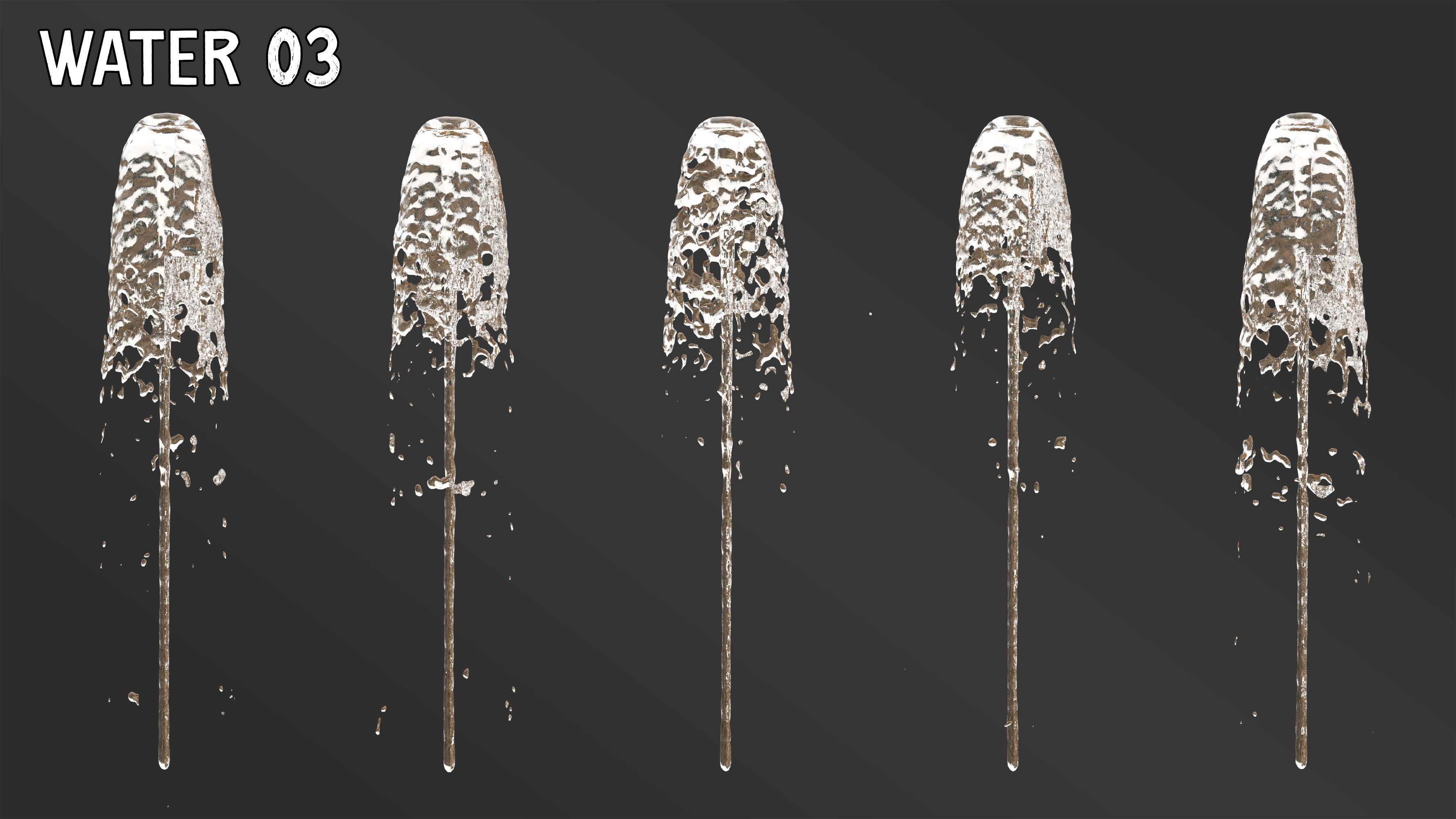 6 Animated water Fountain 3D model animated | CGTrader