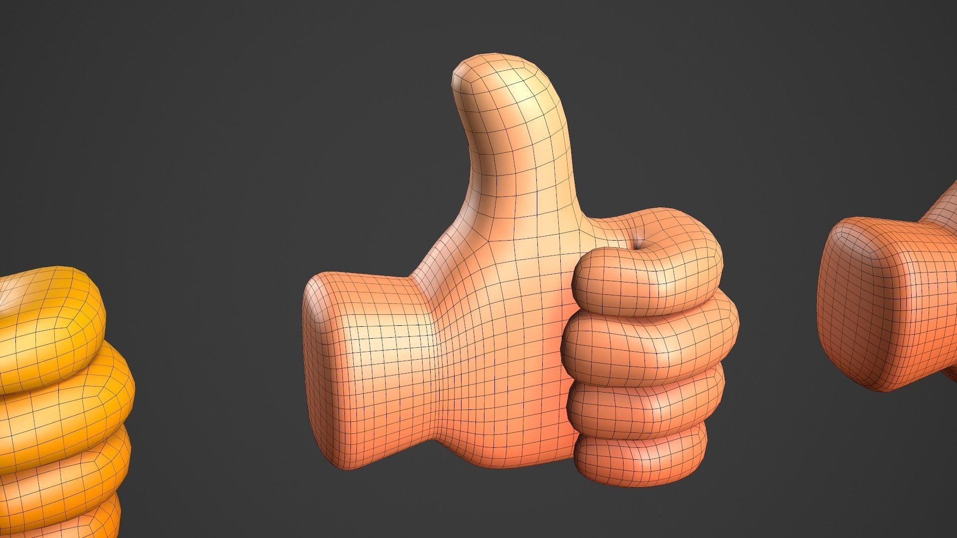 3D model Thumbs Up Icon VR / AR / low-poly | CGTrader