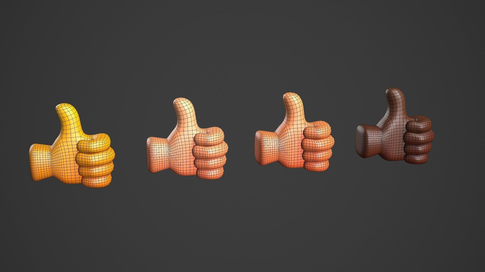 3D model Thumbs Up Icon VR / AR / low-poly | CGTrader