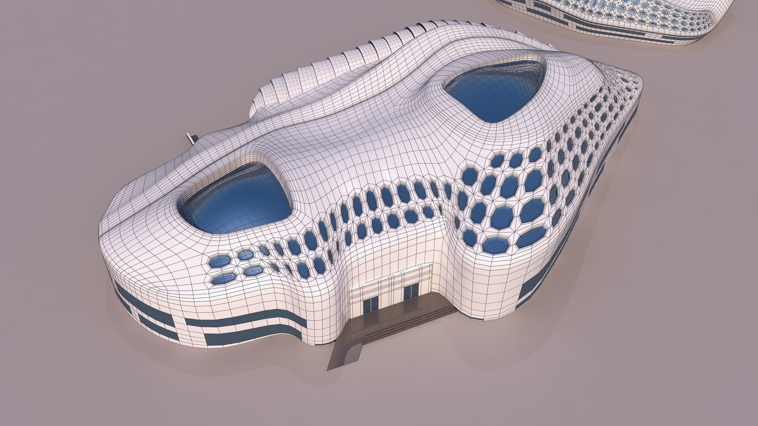 0103 - Organic Building 3D model | CGTrader