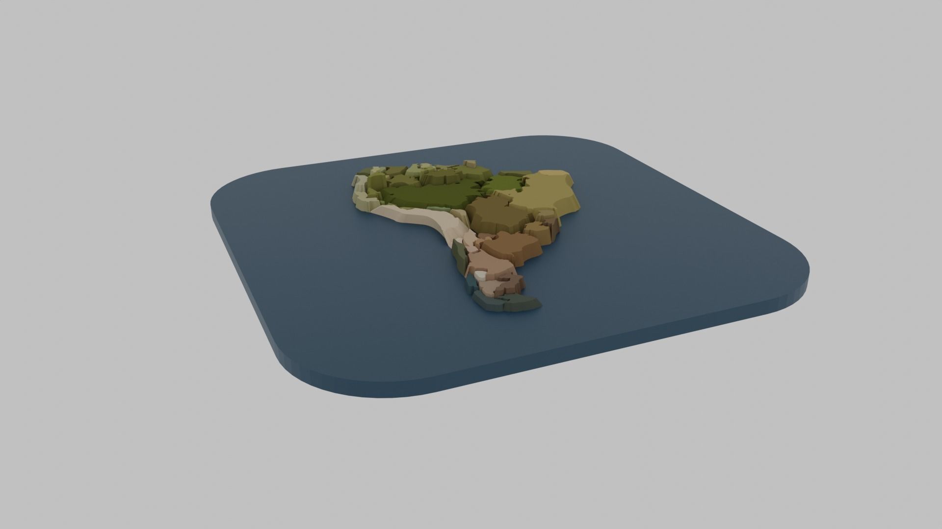 3D model Continent - World Map VR / AR / low-poly | CGTrader
