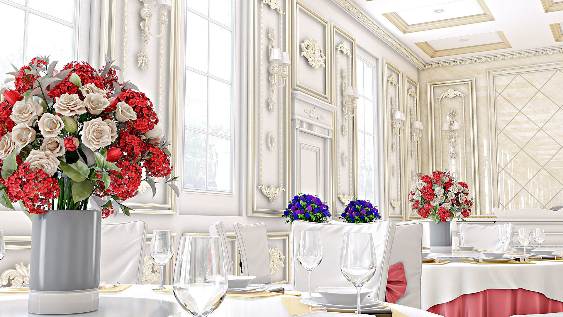 Classic Wedding Hall 3D model | CGTrader