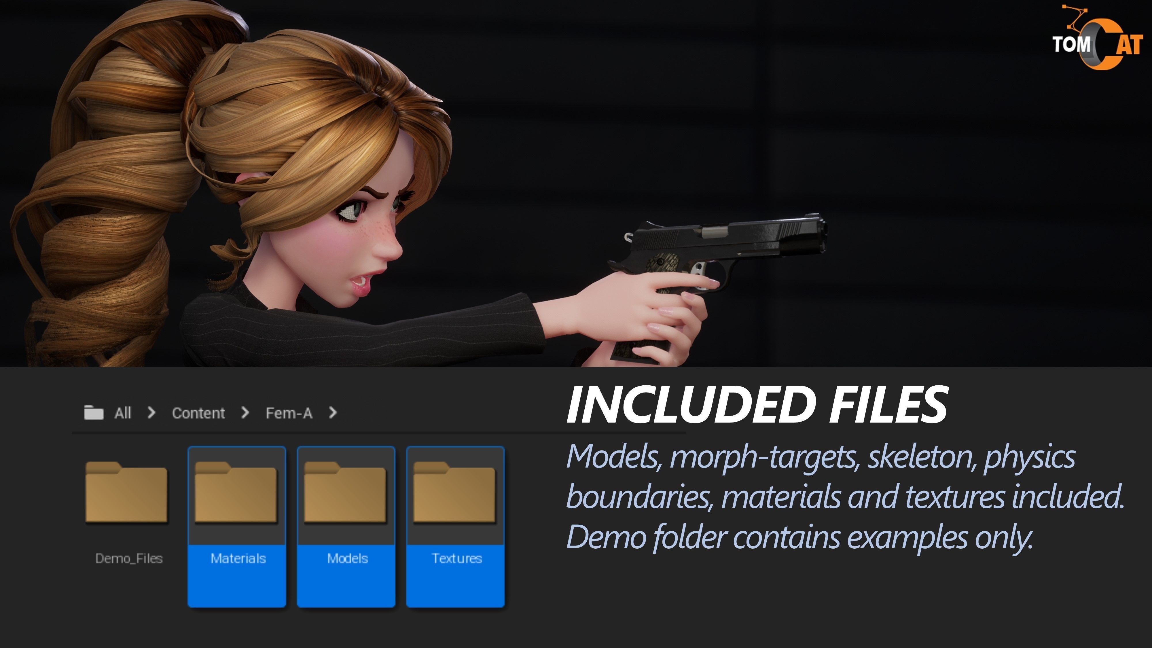 3D model SGT SARA MODULAR DETECTIVE FOR UNREAL ENGINE VR / AR / low ...