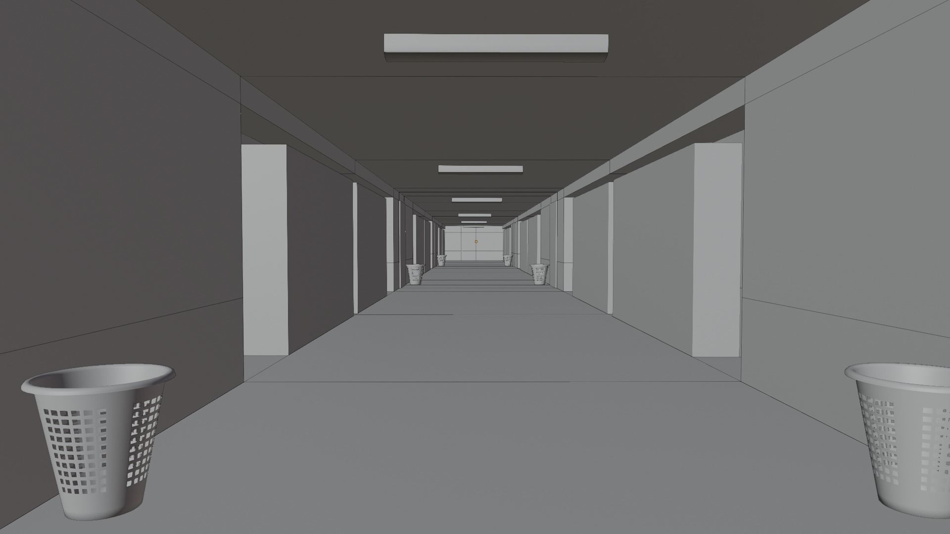 3D model School Corridor VR / AR / low-poly | CGTrader