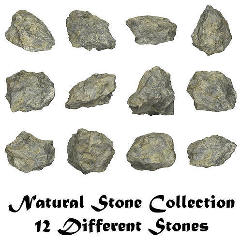 3D model Natural Stone Collection VR / AR / low-poly | CGTrader