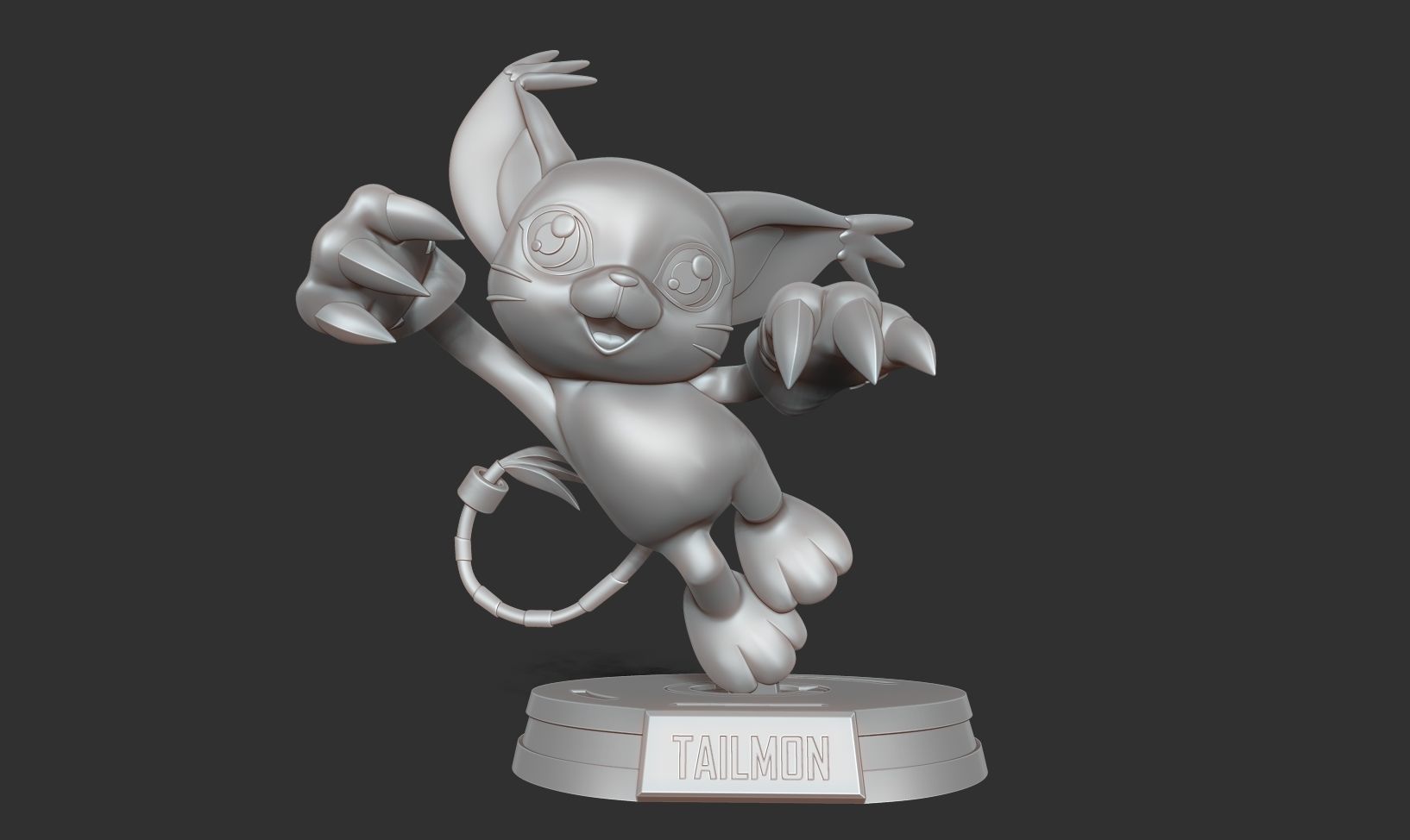 Tailmon - Digimon Adventure 3D model 3D printable | CGTrader