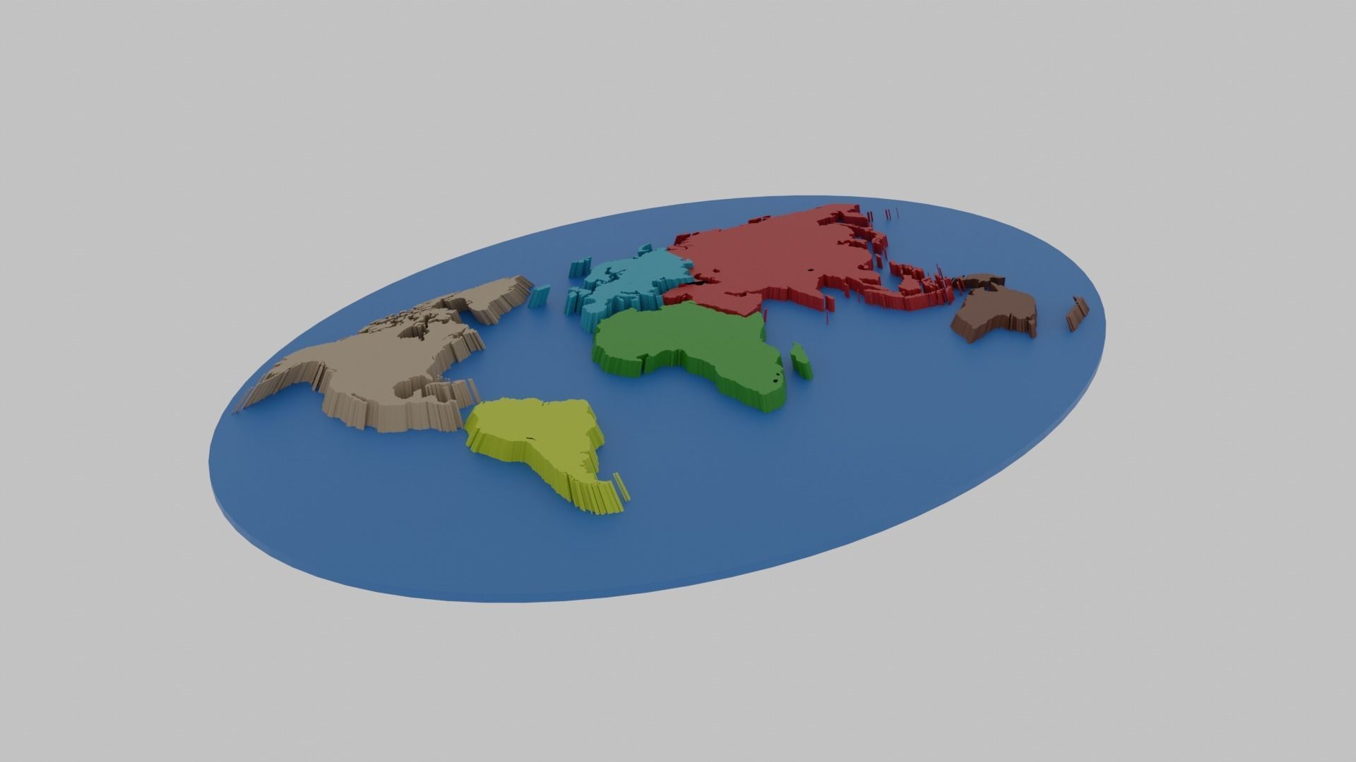 3D model World Map VR / AR / low-poly | CGTrader