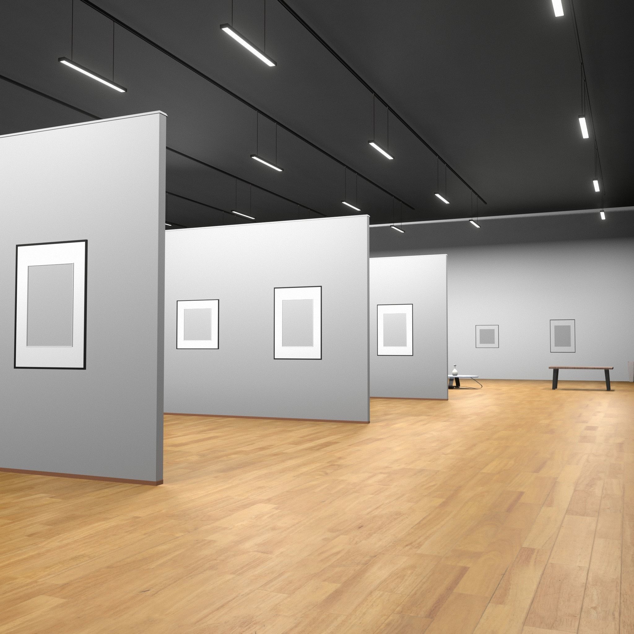 3D ART GALLERY Museum Interior 3D model | CGTrader