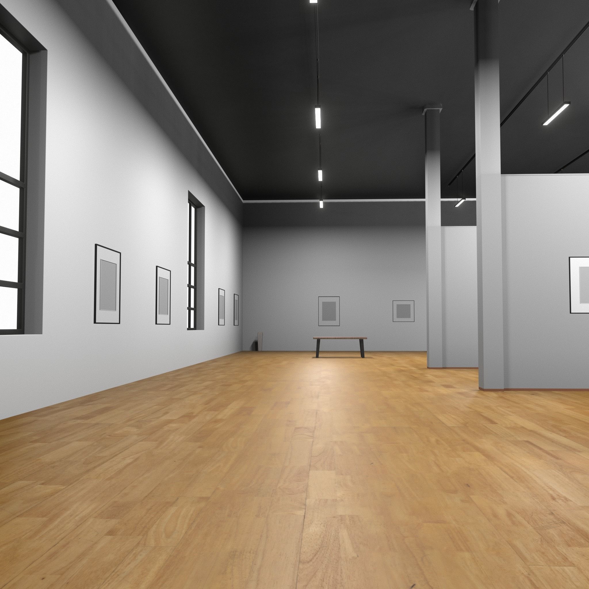3D ART GALLERY Museum Interior 3D model | CGTrader