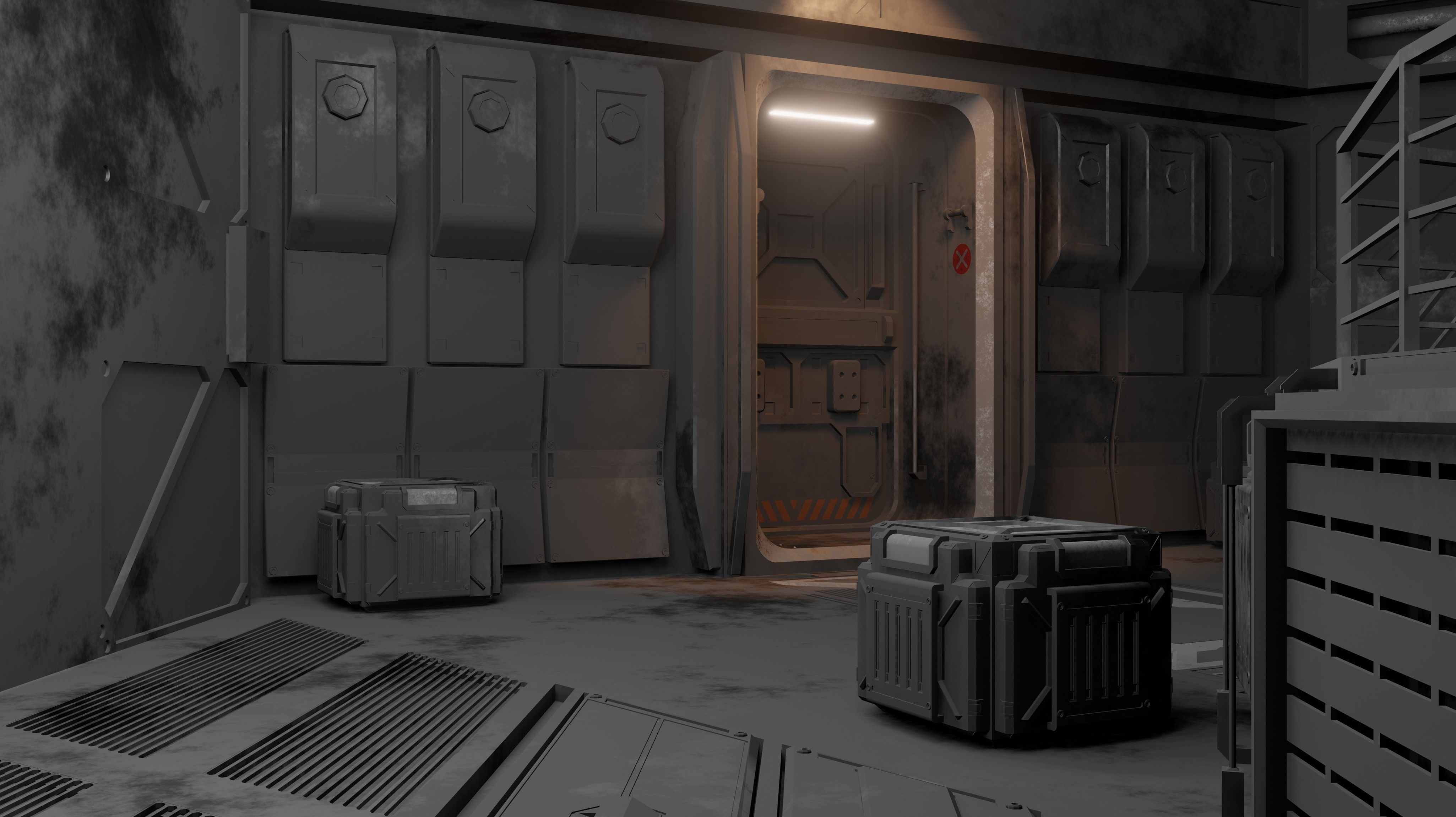 Laboratory control room 3D model | CGTrader