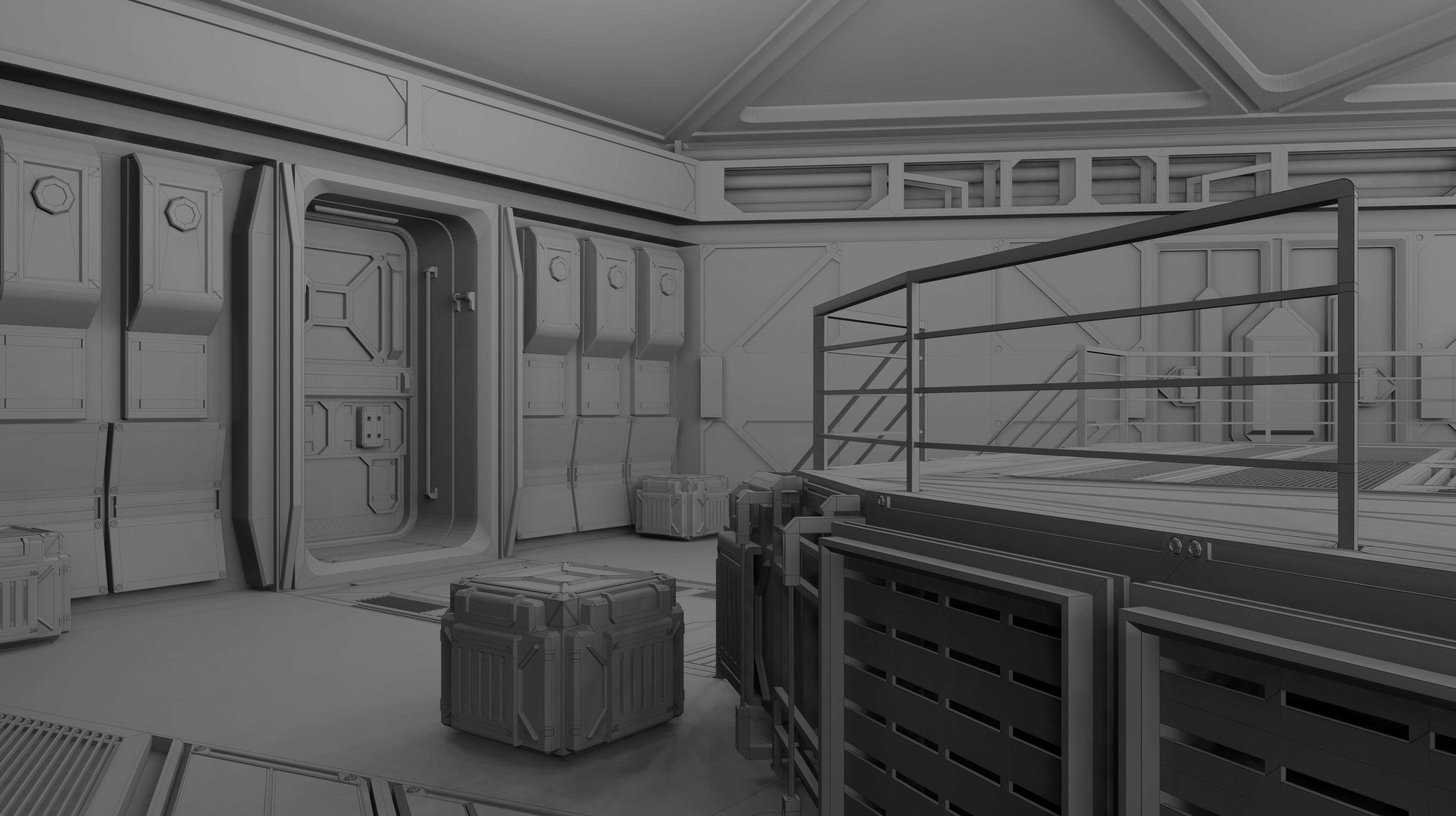 Laboratory control room 3D model | CGTrader