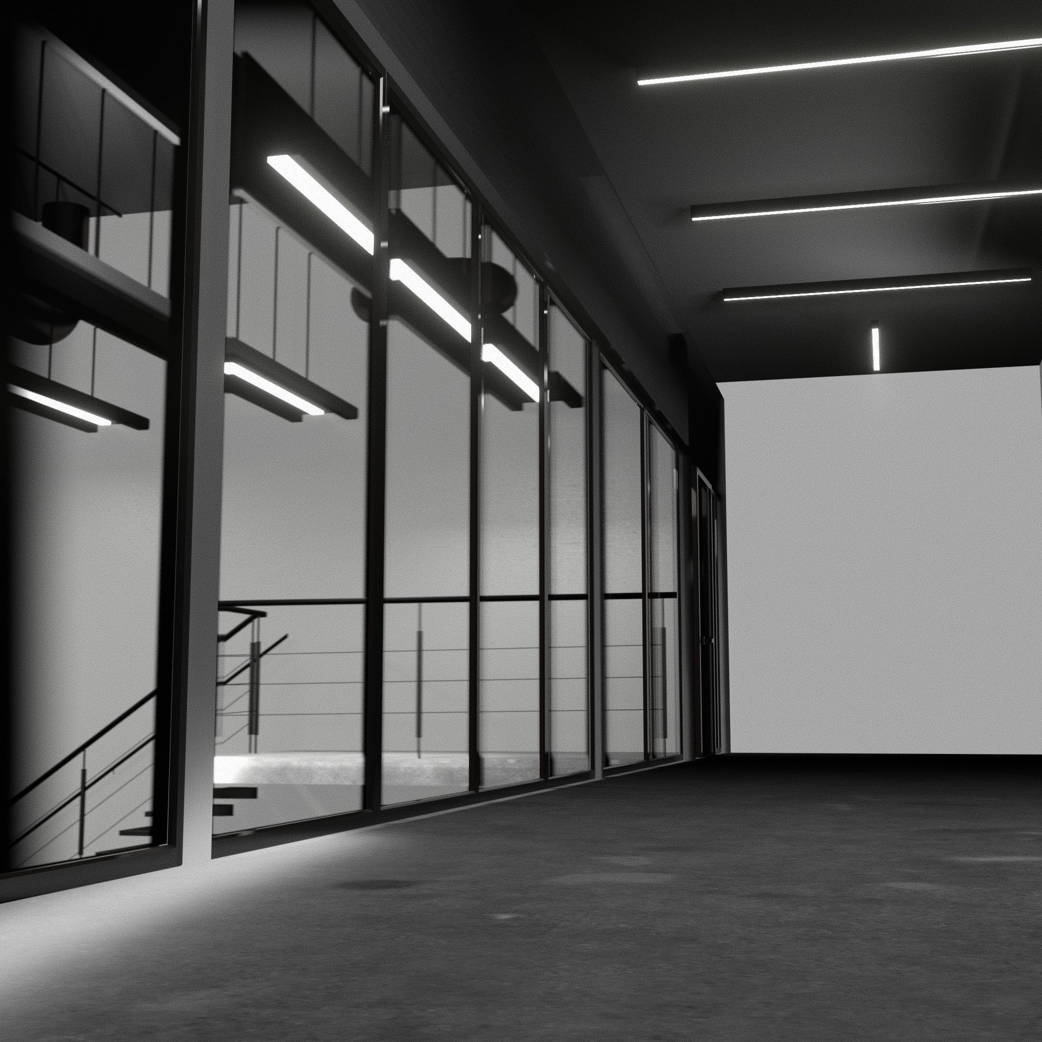 WAREHOUSE car studio interior 3D 3D model | CGTrader