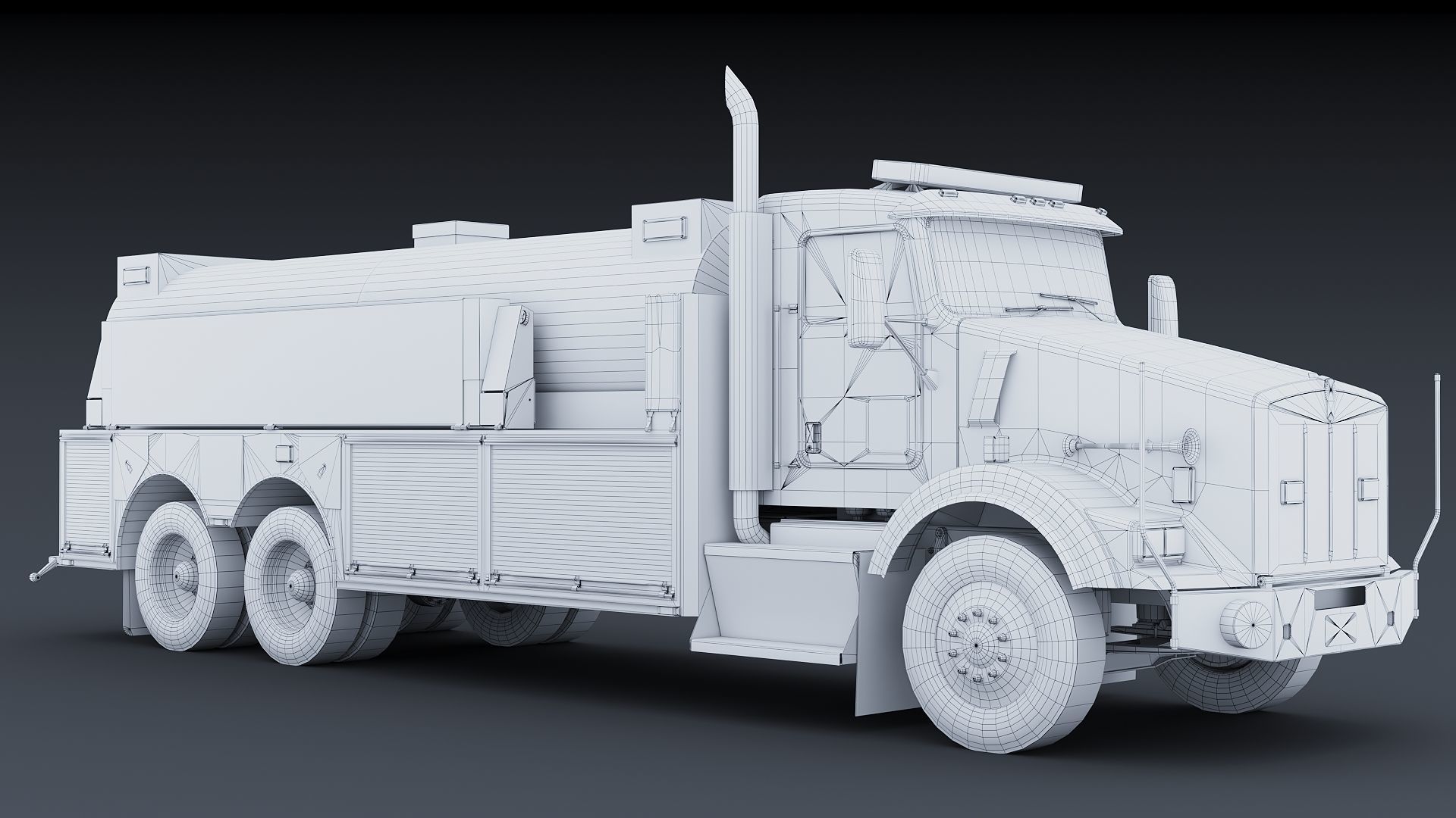 3D model Kenworth T800 Fire tanker truck VR / AR / low-poly | CGTrader