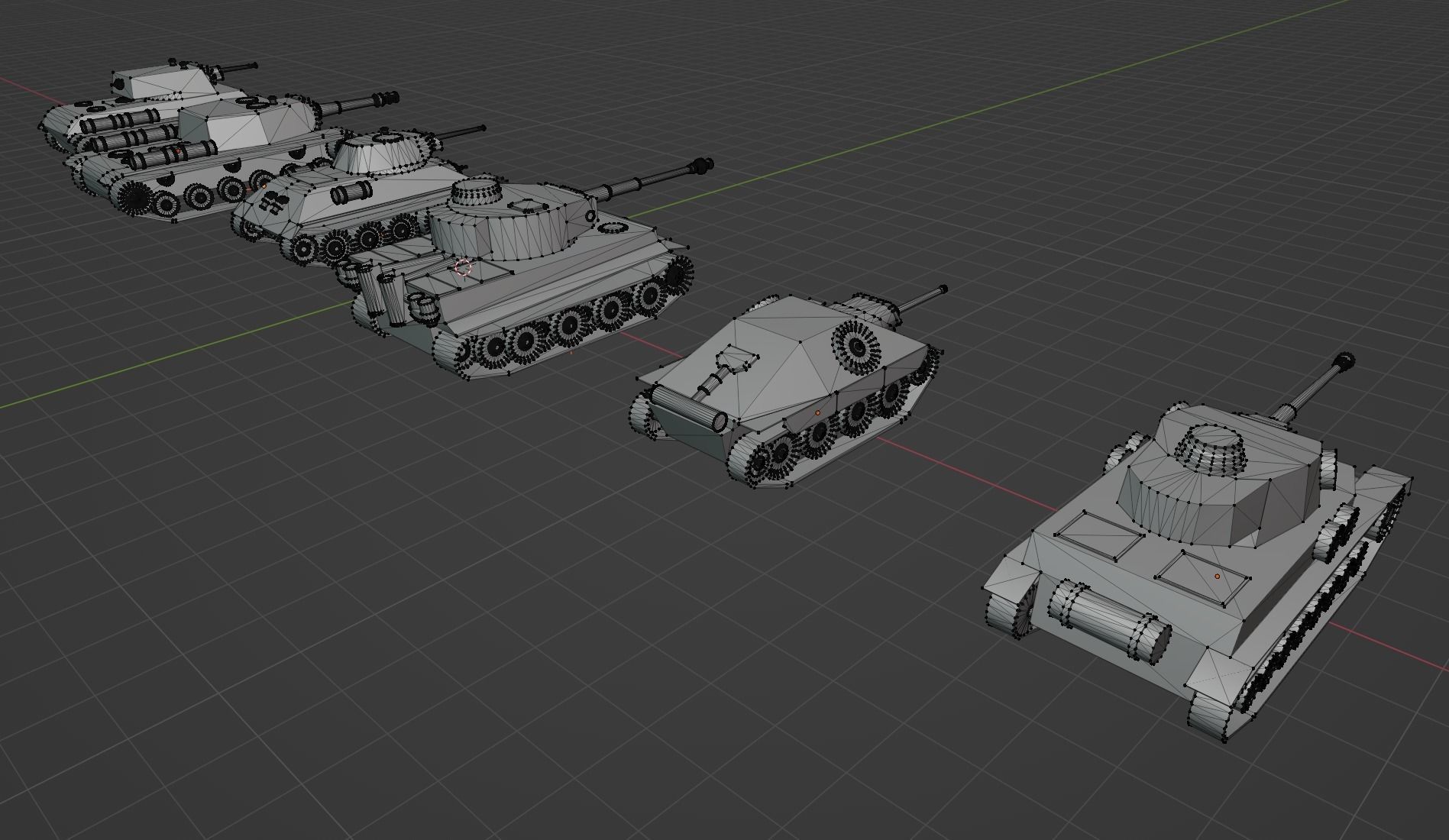 3D model Tanks Pack VR / AR / low-poly | CGTrader