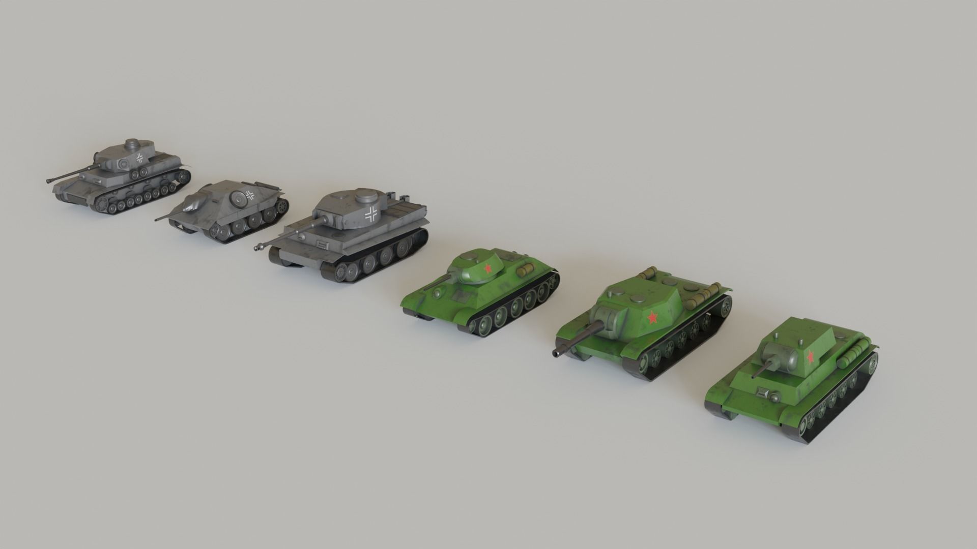 3D model Tanks Pack VR / AR / low-poly | CGTrader