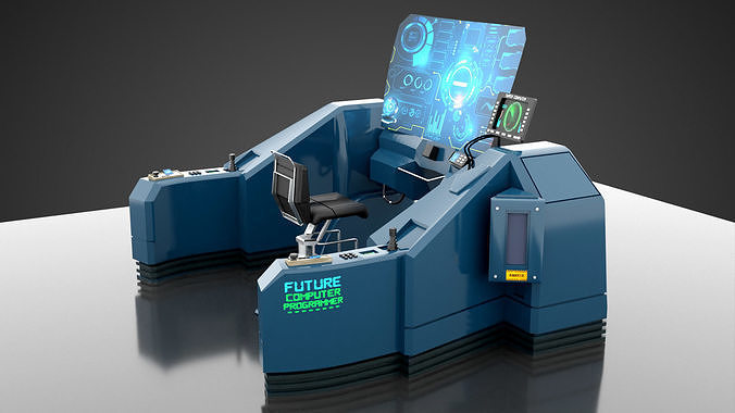 3D model SciFI SuperComputer VR / AR / low-poly | CGTrader