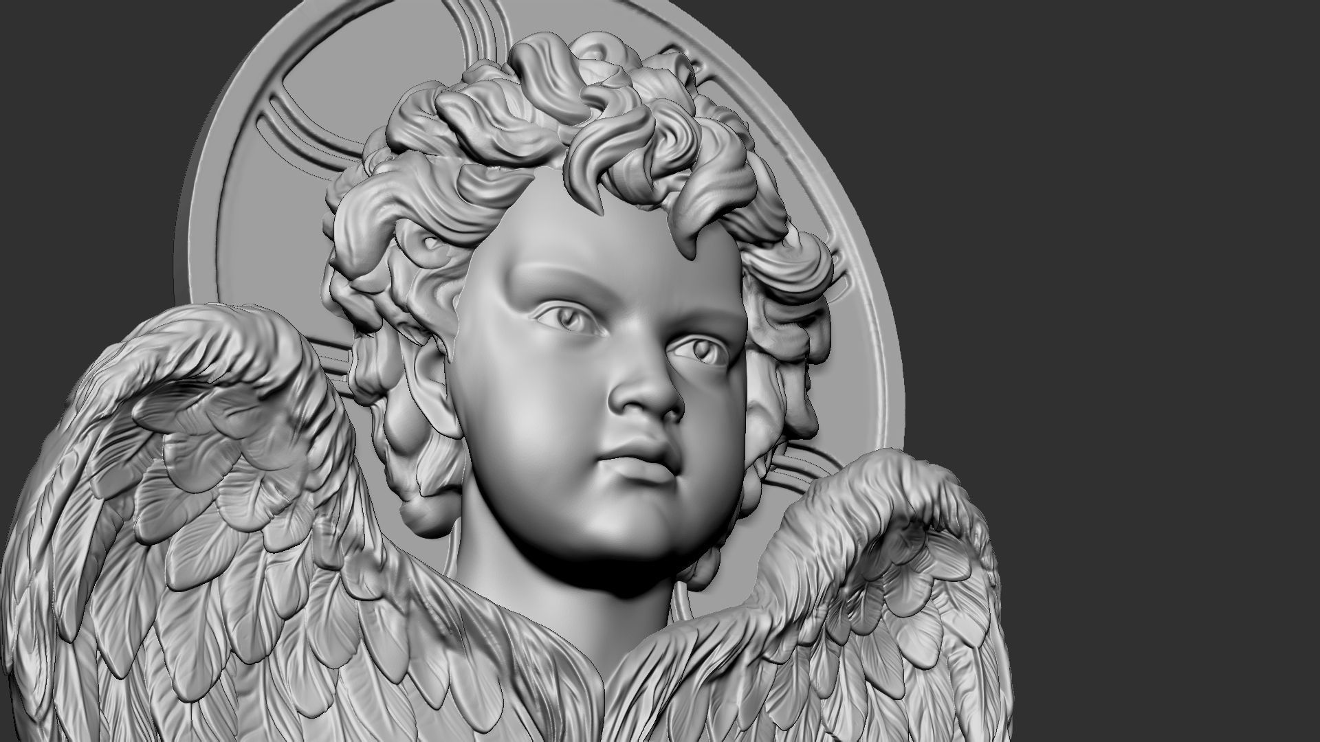 Cupid Bas-Relief 01 3D model 3D printable | CGTrader