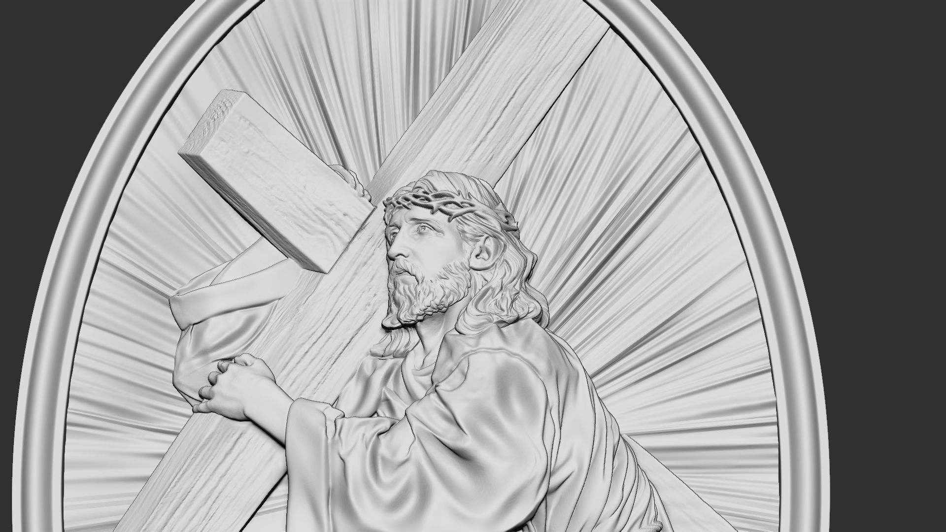 Jesus Bas-Relief 02 3D model 3D printable | CGTrader