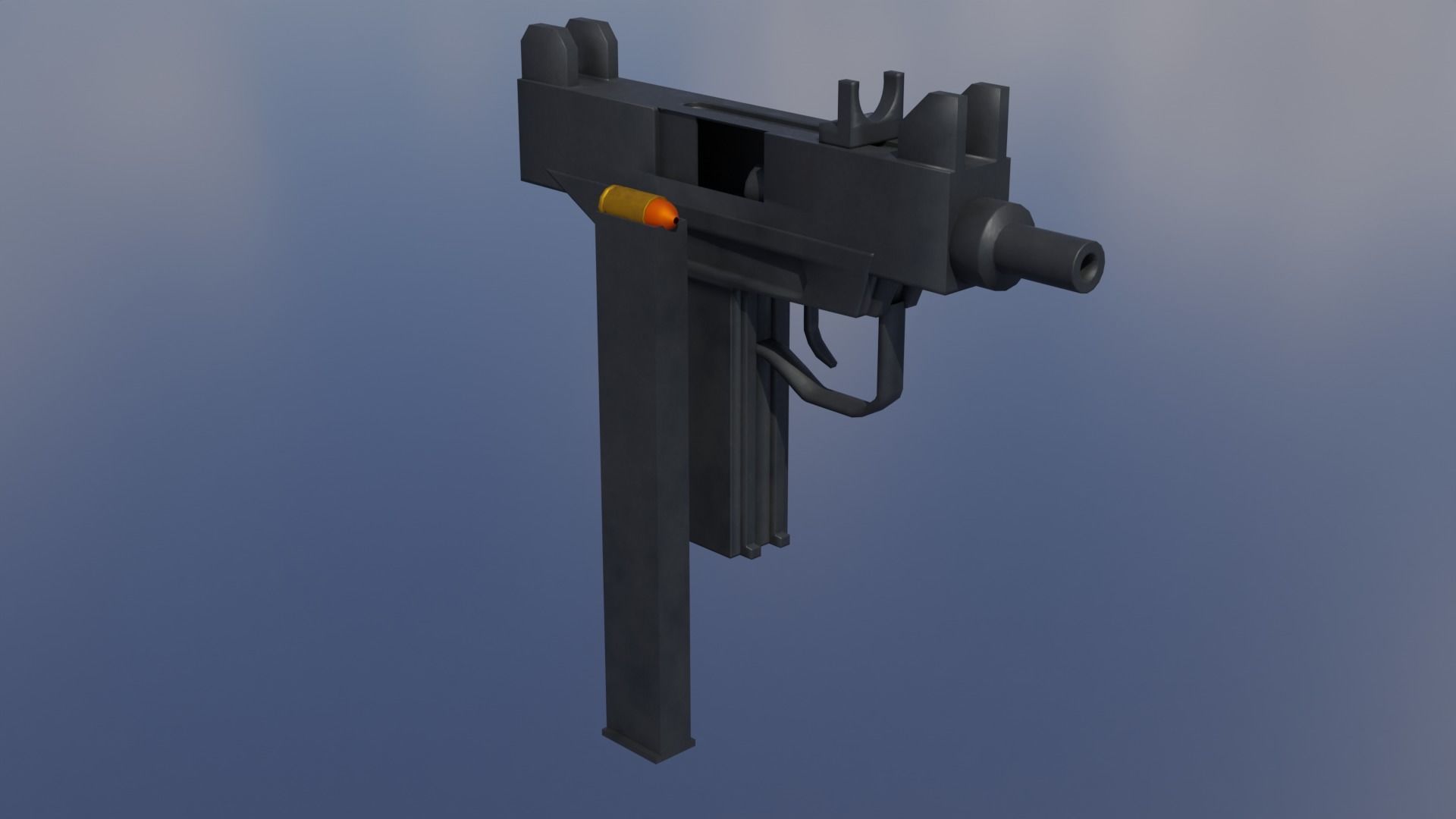 Micro-Uzi gun on sky free VR / AR / low-poly 3D model rigged | CGTrader