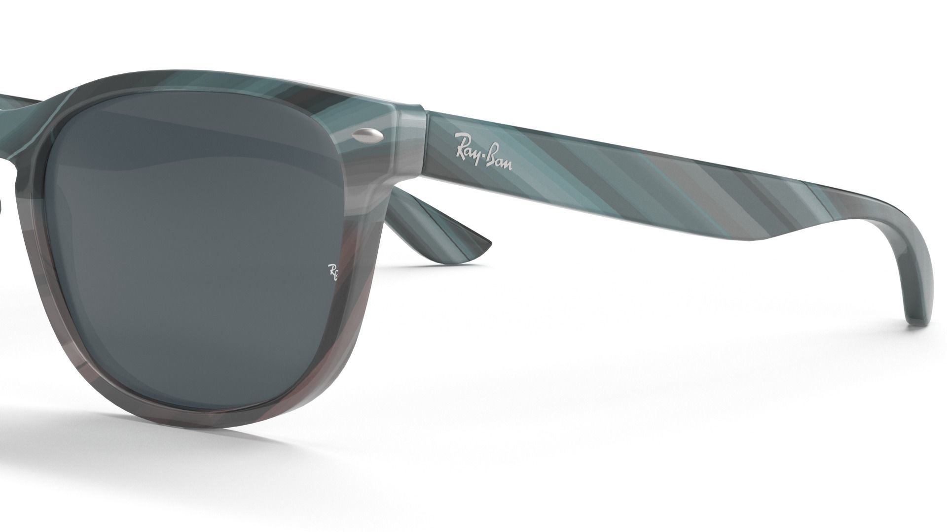 Ray Ban RB2184 Non-Polarized Striped Blue Grey 3D model | CGTrader