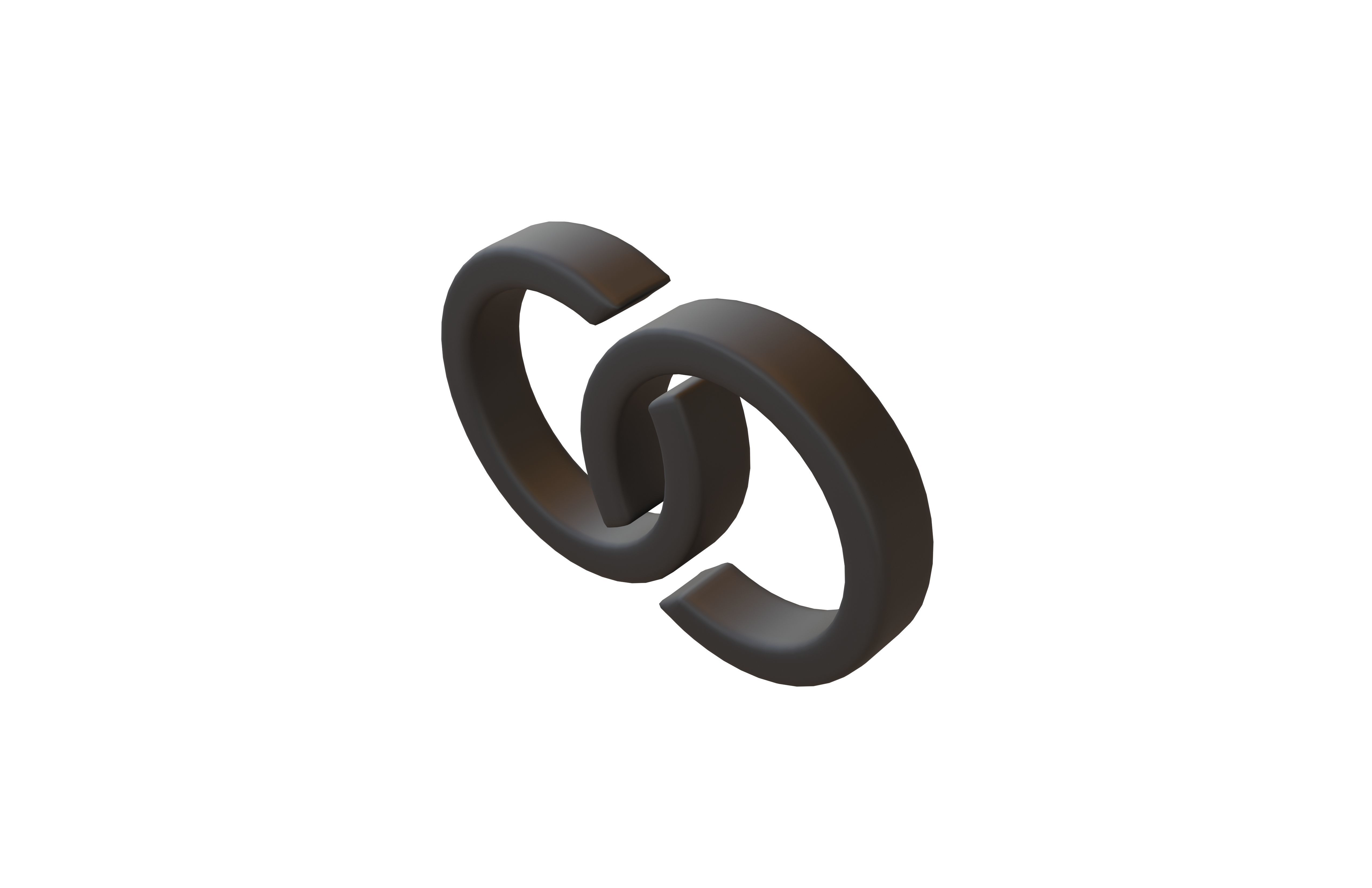 3D model Wedding Rings Symbol v1 001 VR / AR / low-poly | CGTrader