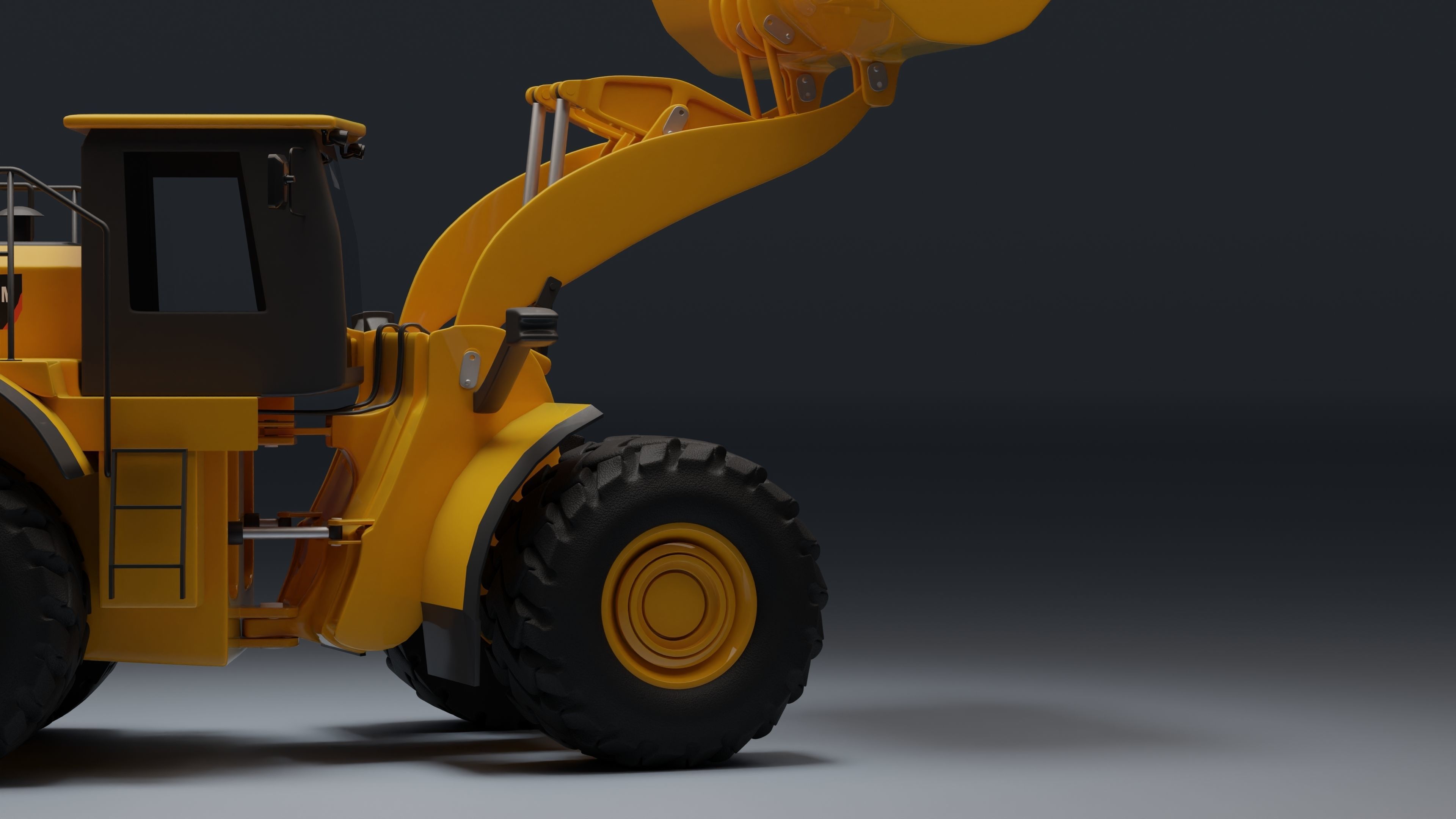 Wheel loader free 3D model | CGTrader