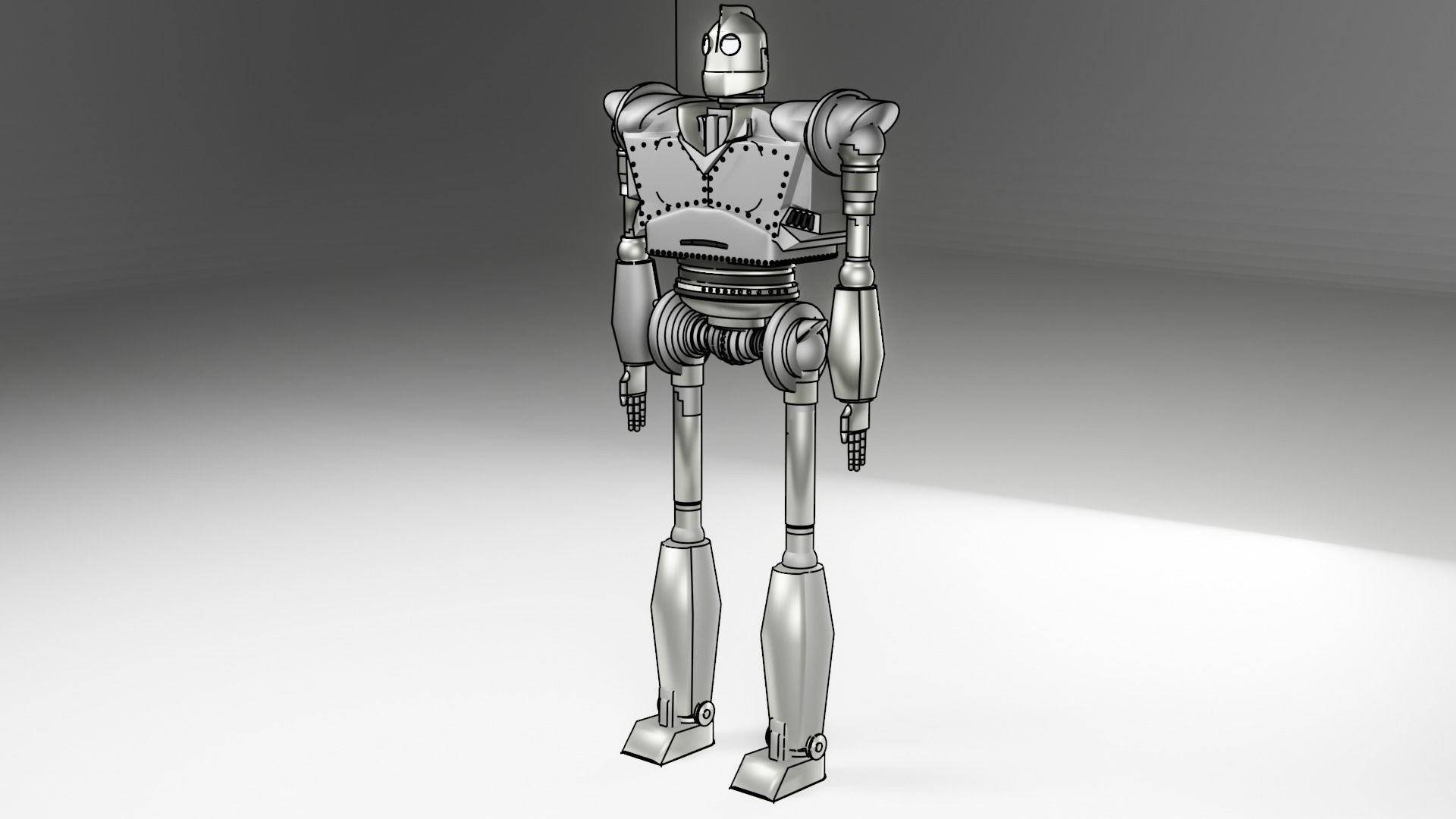 Steel Giant Mid poly 3D model rigged | CGTrader