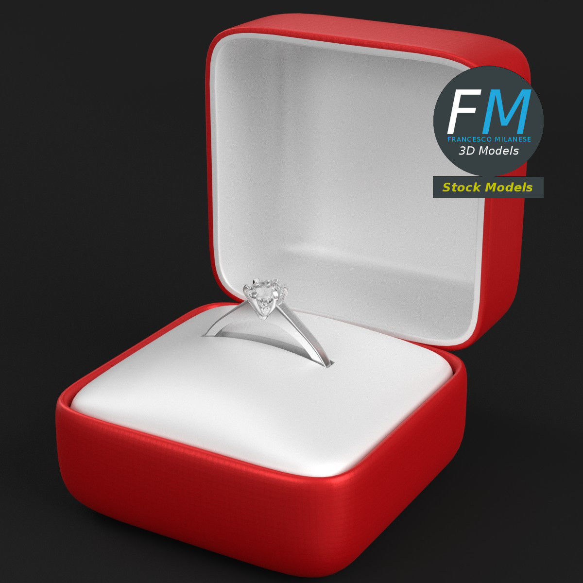 Ring box 1 3D model | CGTrader