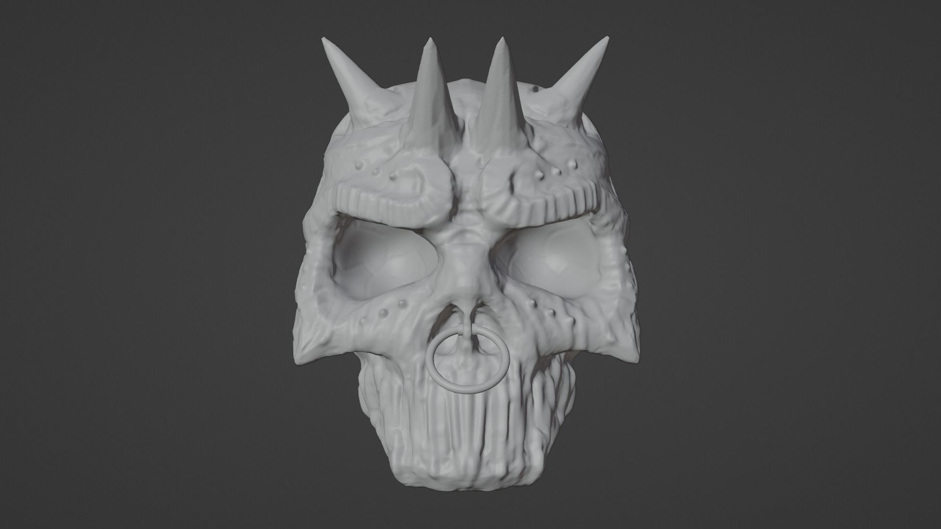 3D Sculpt Golden Demon Skull 3D model | CGTrader