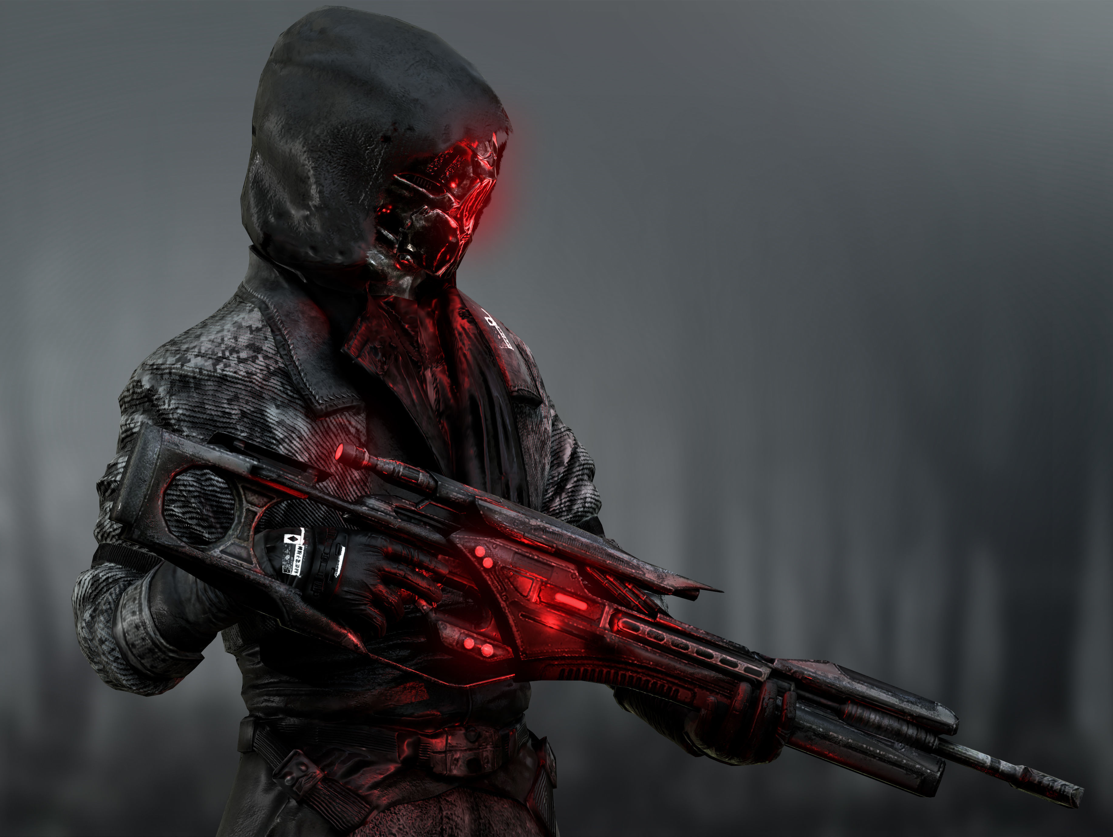 3D model Sci Fi Sniper Soldier VR / AR / low-poly rigged | CGTrader