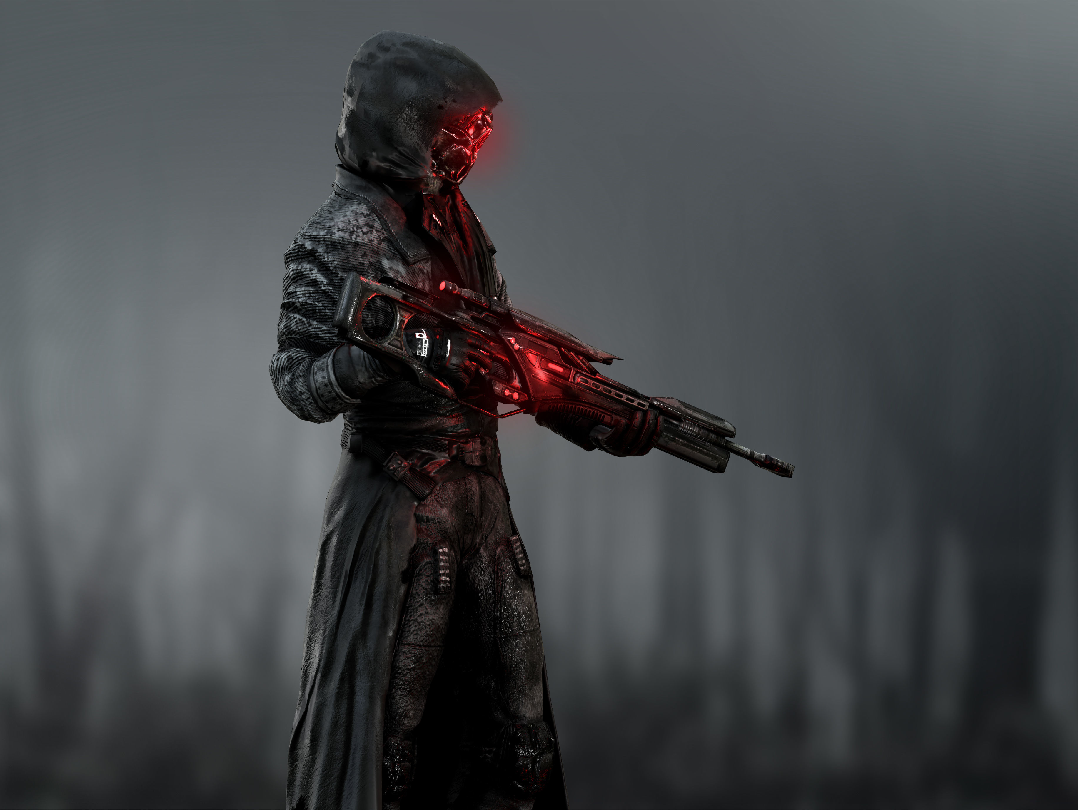 3D model Sci Fi Sniper Soldier VR / AR / low-poly rigged | CGTrader