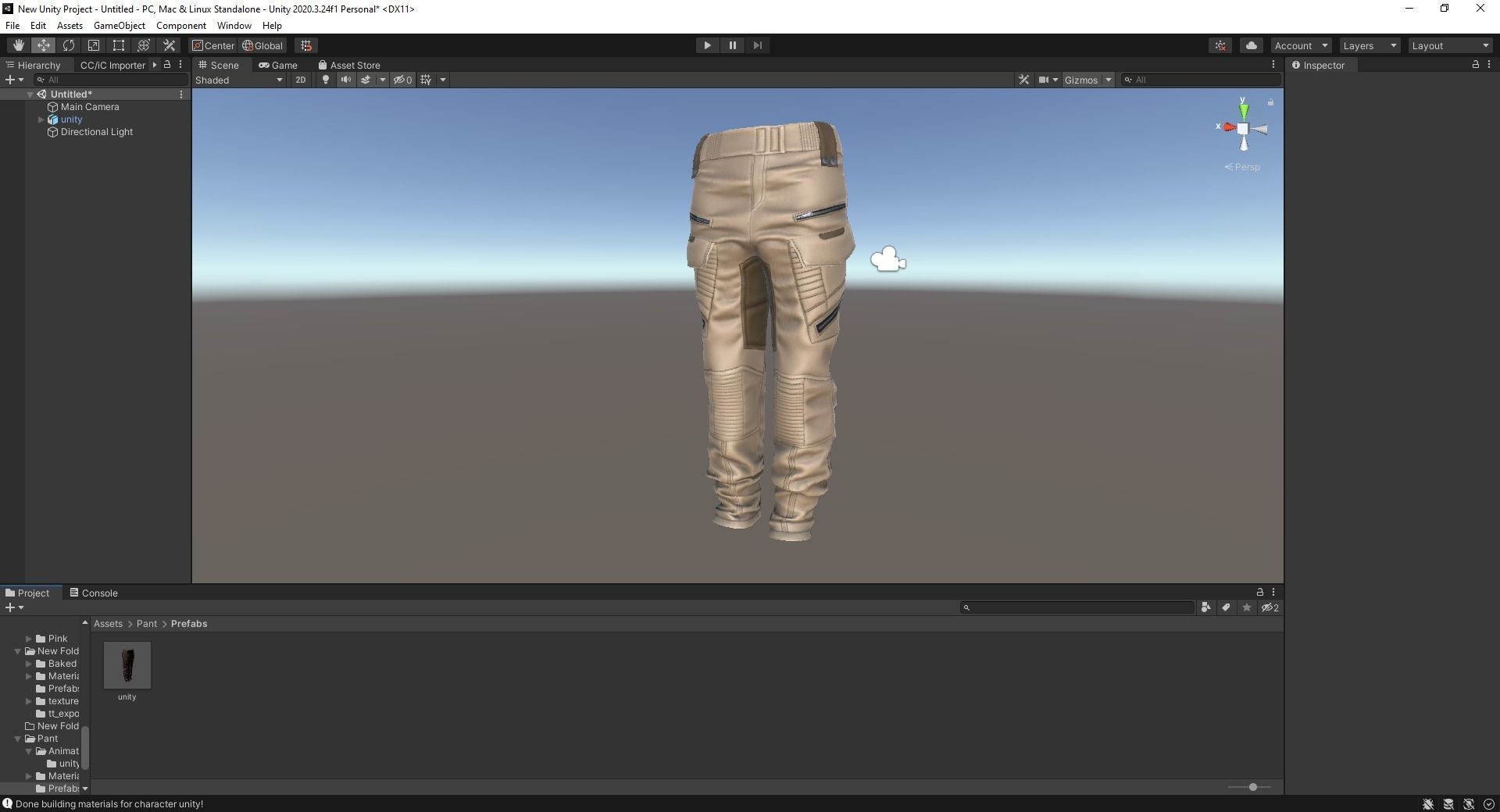 3D model Realistic Pants 1 for Men Rigged VR / AR / low-poly | CGTrader