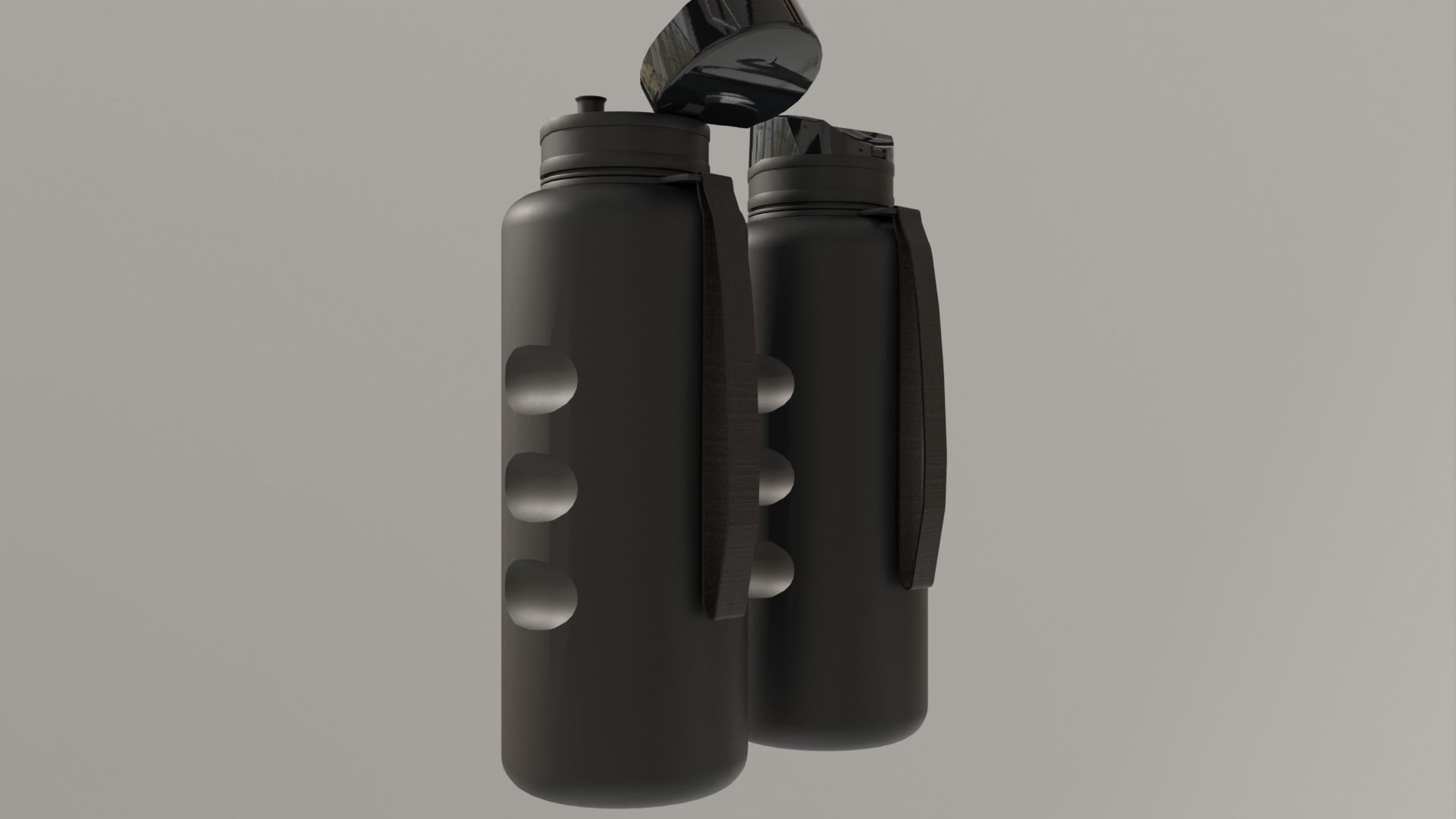 3D model Black Diamond Plastic Water Bottle Minimalistic 3D Asset VR ...