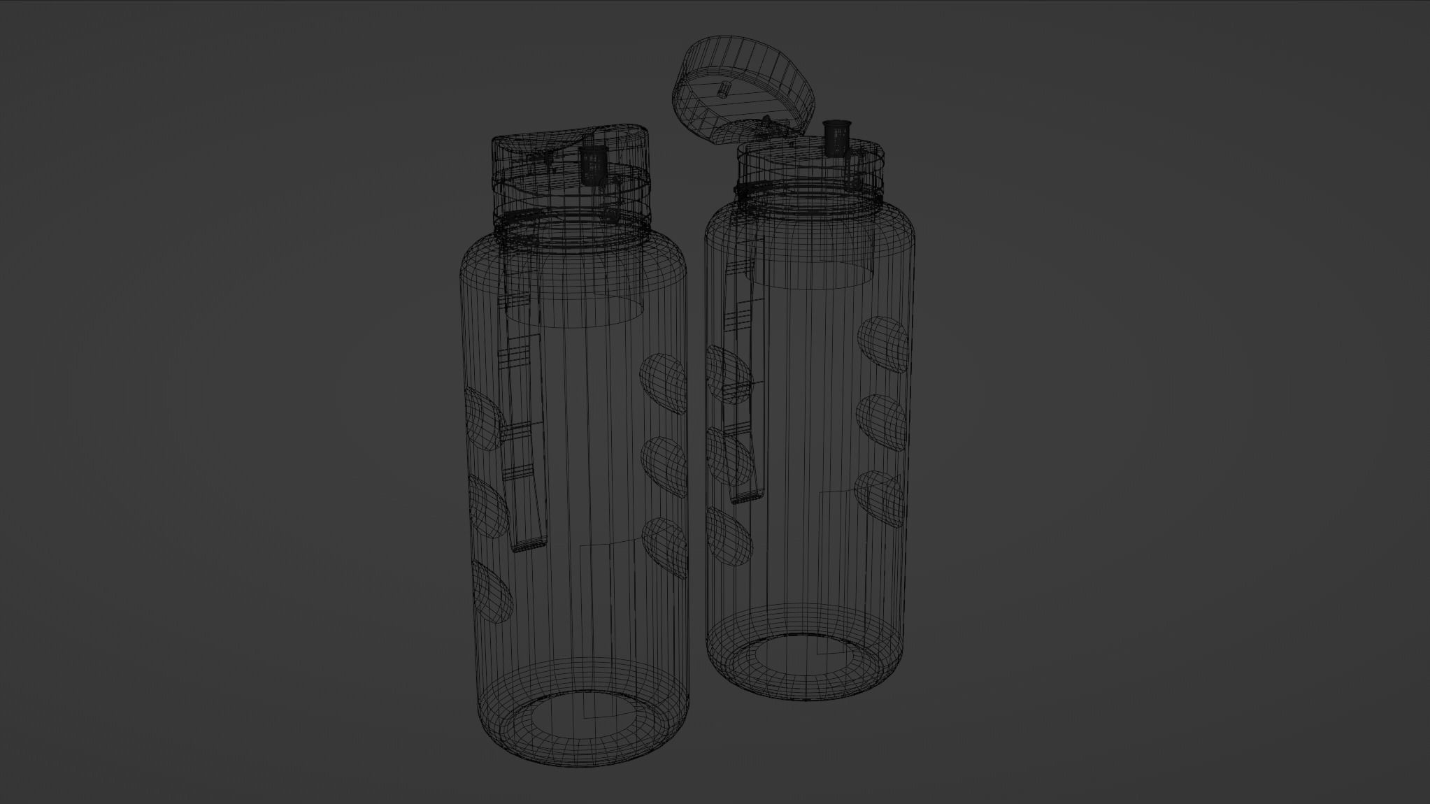 3D model Black Diamond Plastic Water Bottle Minimalistic 3D Asset VR ...