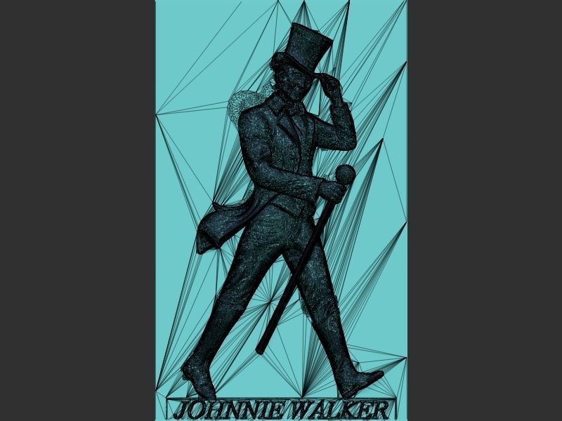 Johnnie Walker Portrait 3D model 3D printable | CGTrader
