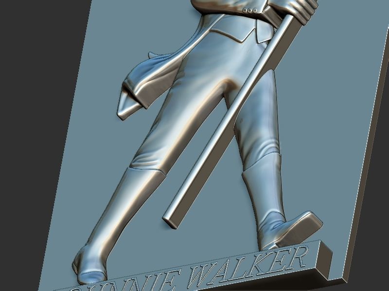 Johnnie Walker Portrait 3D model 3D printable | CGTrader