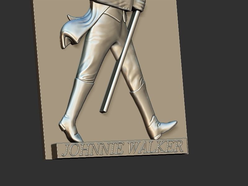 Johnnie Walker Portrait 3D model 3D printable | CGTrader