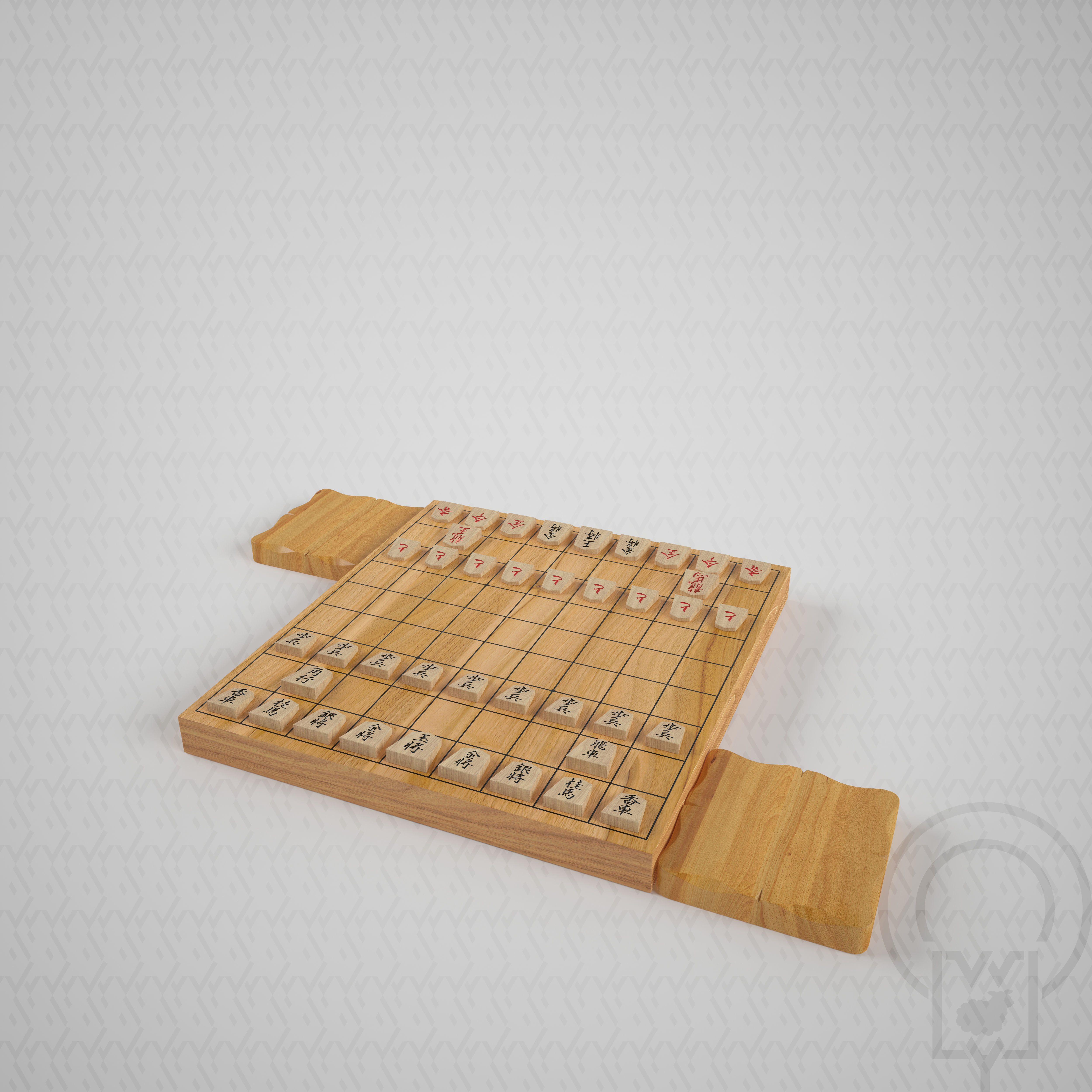 Chess Japanese Shogi - 4 engraved - traditional 3D model | CGTrader