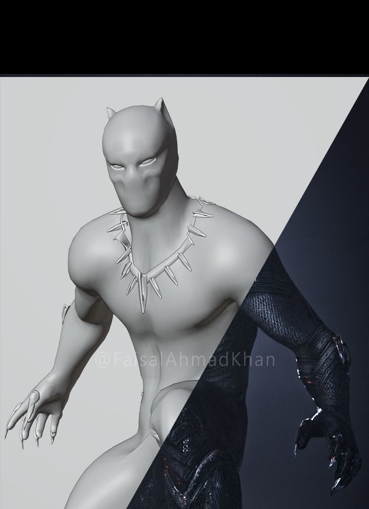 Own the King of Wakanda 3D Black Panther Model for Sale 3D model animated rigged | CGTrader