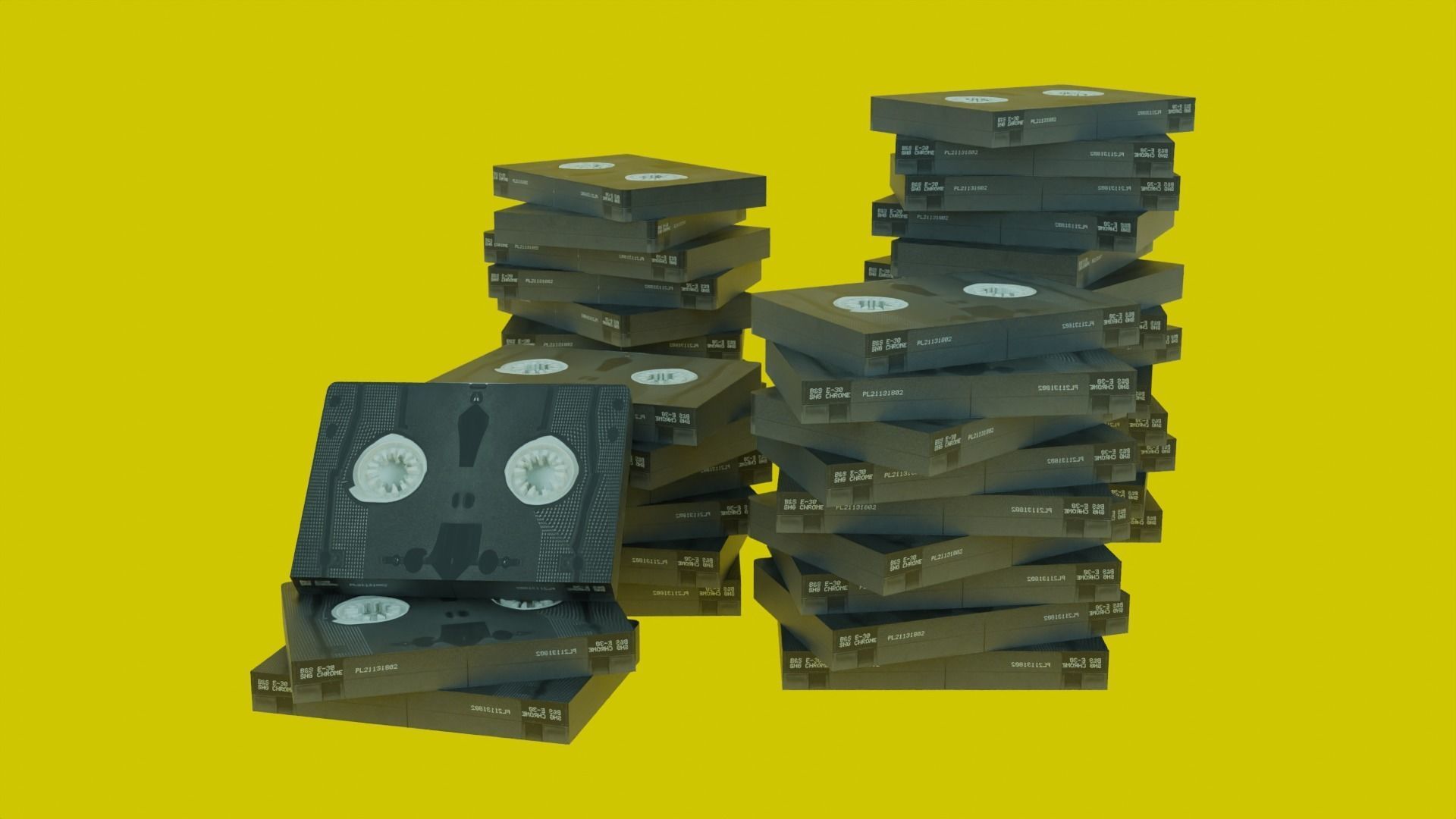 Stack of VHS cassetttes 3D model | CGTrader