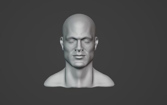 Man head 3D model | CGTrader