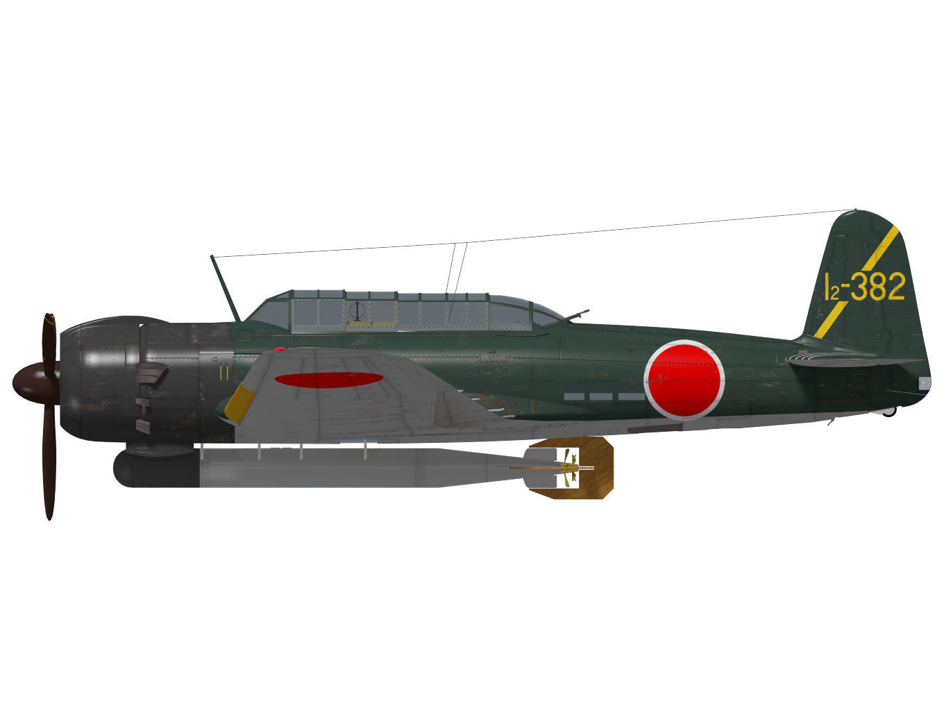 Nakajima B6N2 Tenzan Type12 3D model | CGTrader