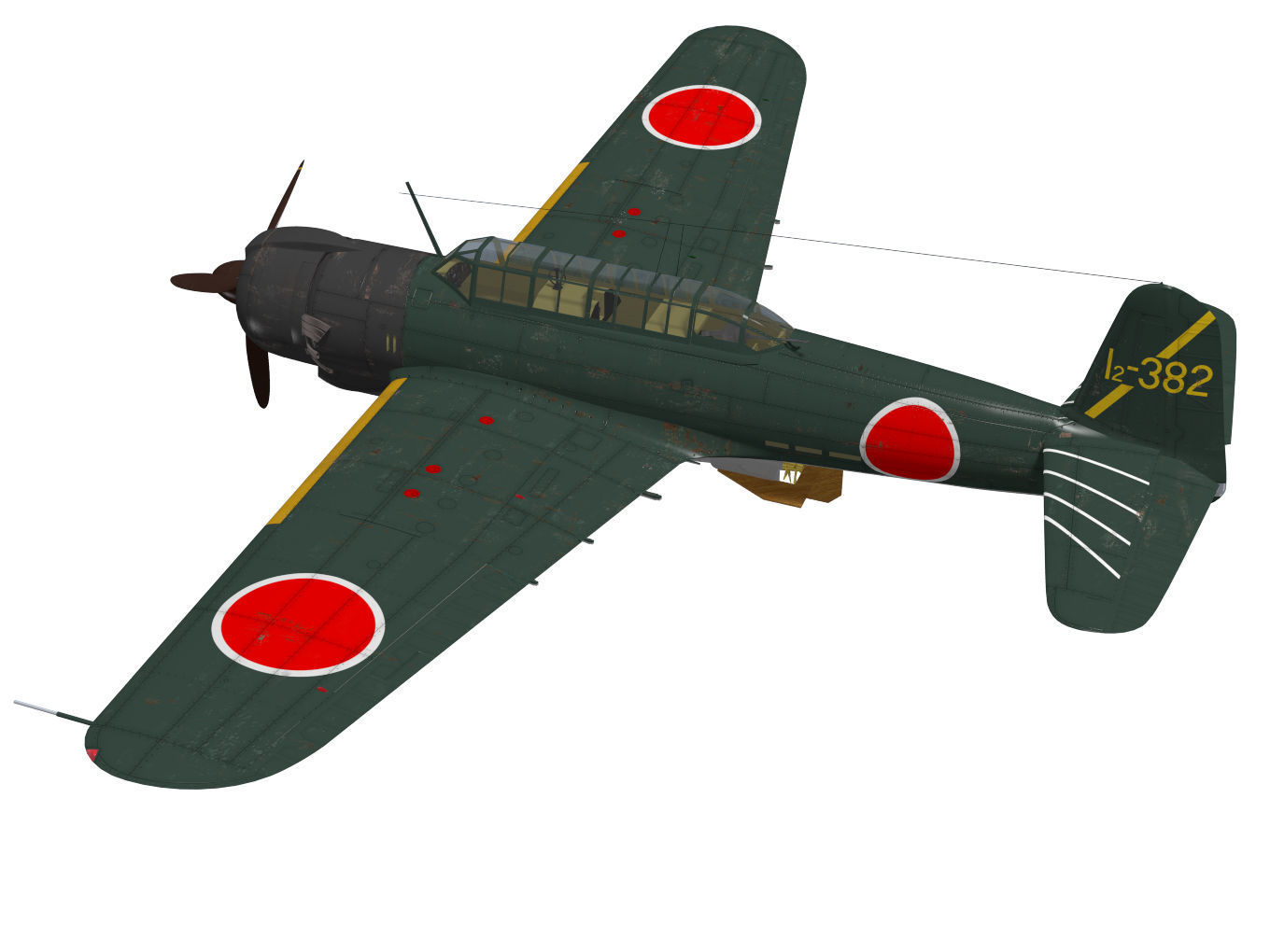 Nakajima B6N2 Tenzan Type12 3D model | CGTrader