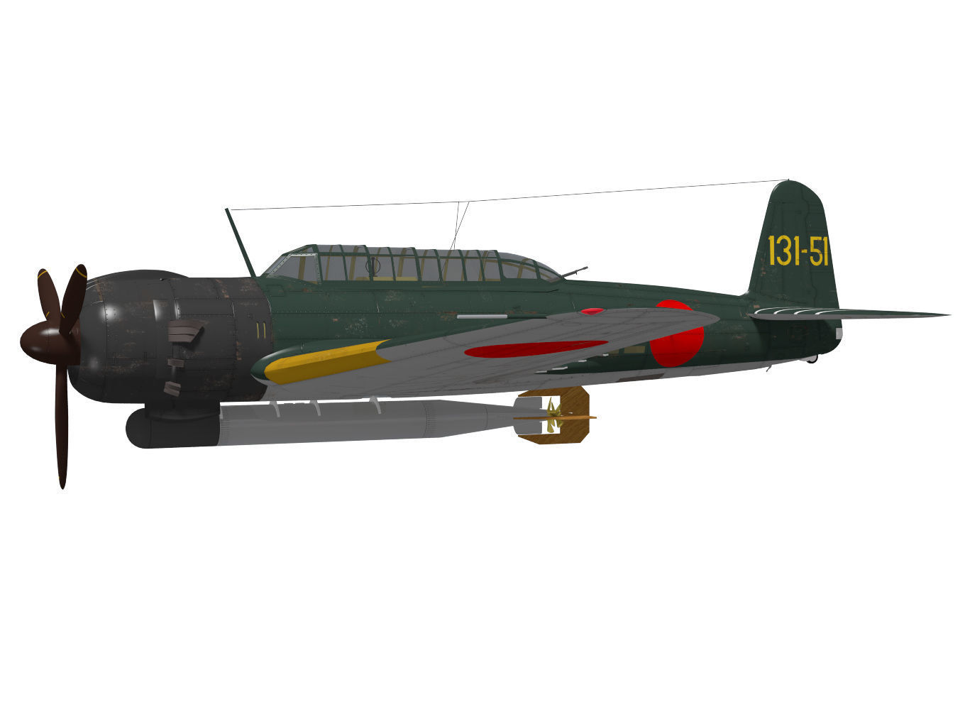 Nakajima B6N2 Tenzan Type12 Kou 3D model | CGTrader