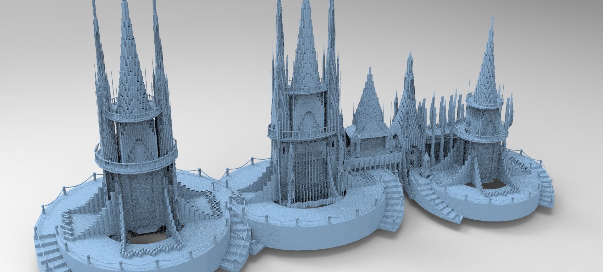 Elden Celtic Watchtower castle Kit bash 3D model | CGTrader