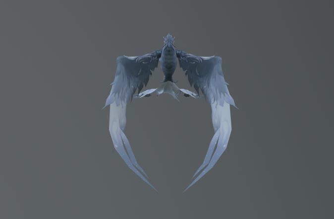 3D model Silver Phoenix Low Poly VR / AR / low-poly | CGTrader